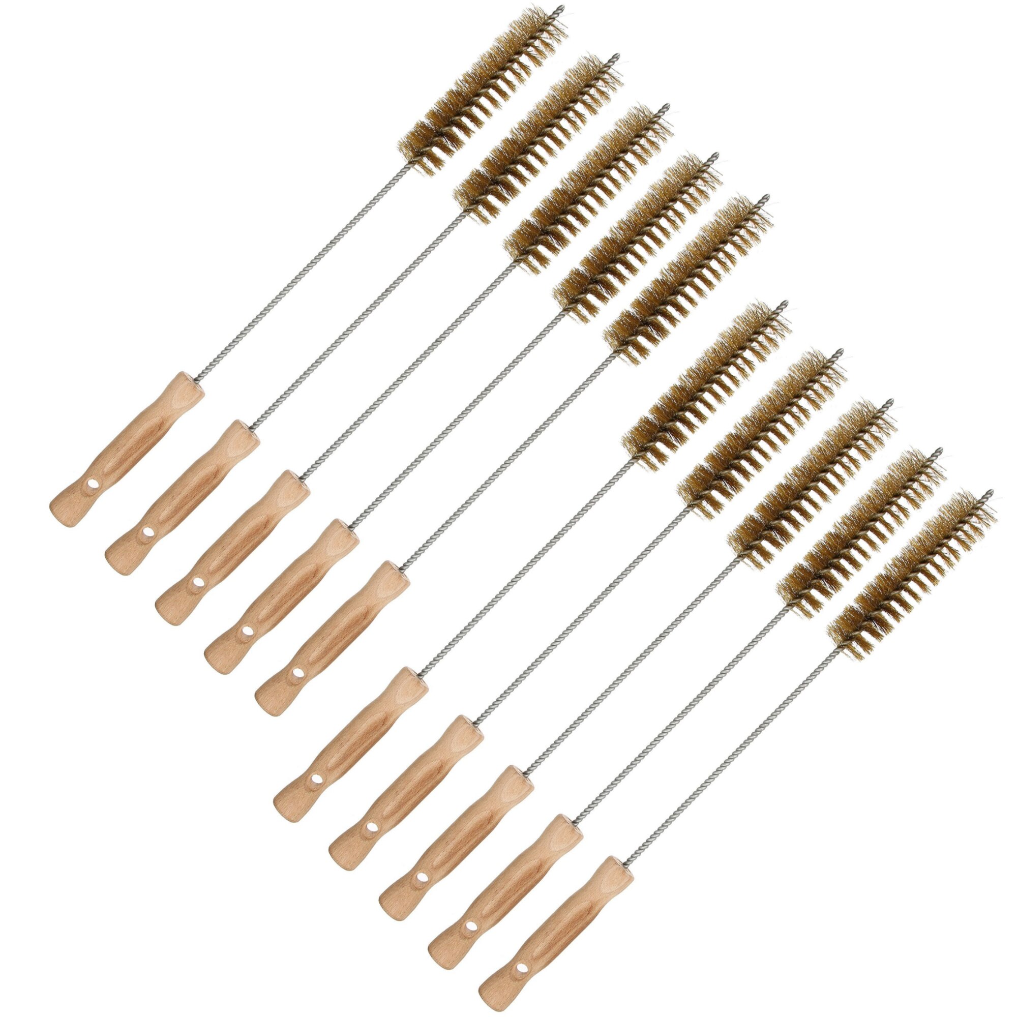 Set 10 perii pentru tevi cu maner din lemn, diametru 40mm, Peromex ...