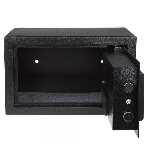 Seif metalic antiefractie cu inchidere digitala si cheie 250x350x250 mm ...