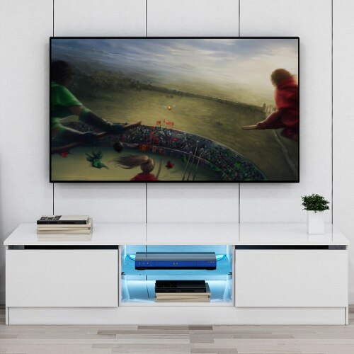 Suport TV LED Masa dulap 120 cm, cu 16 lumini LED RGB color, 120 x 30 x ...