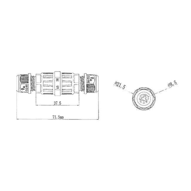 Conector cablu electric liniar exterior IP68 22 x 72 mm - eMAG.ro