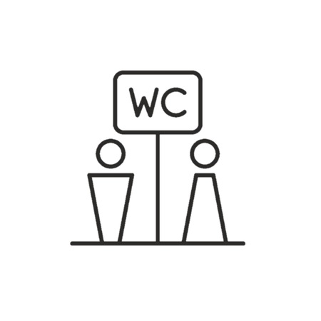 WC-jelző matrica, női és férfi, fekete, 15 x 15 cm - eMAG.hu