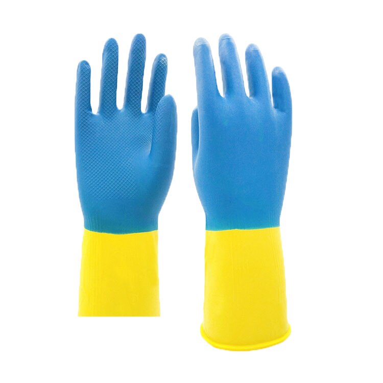 Manusi menaj din Latex, marime universala, culoare galben albastru ...