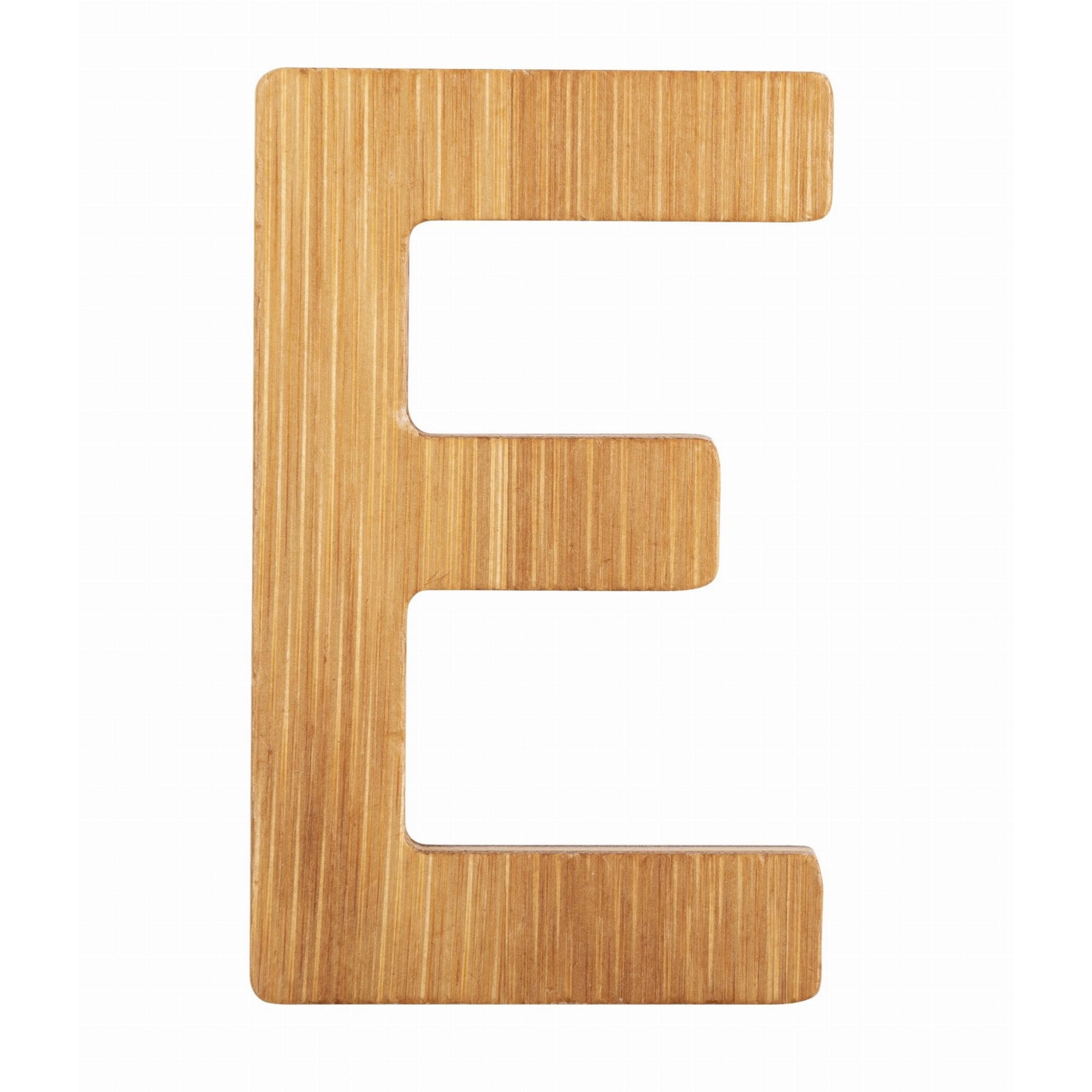 Litera decorativa E, Small Foot Design, Bambus, Maro - eMAG.ro