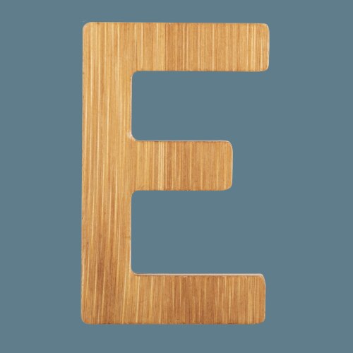 Litera decorativa E, Small Foot Design, Bambus, Maro - eMAG.ro