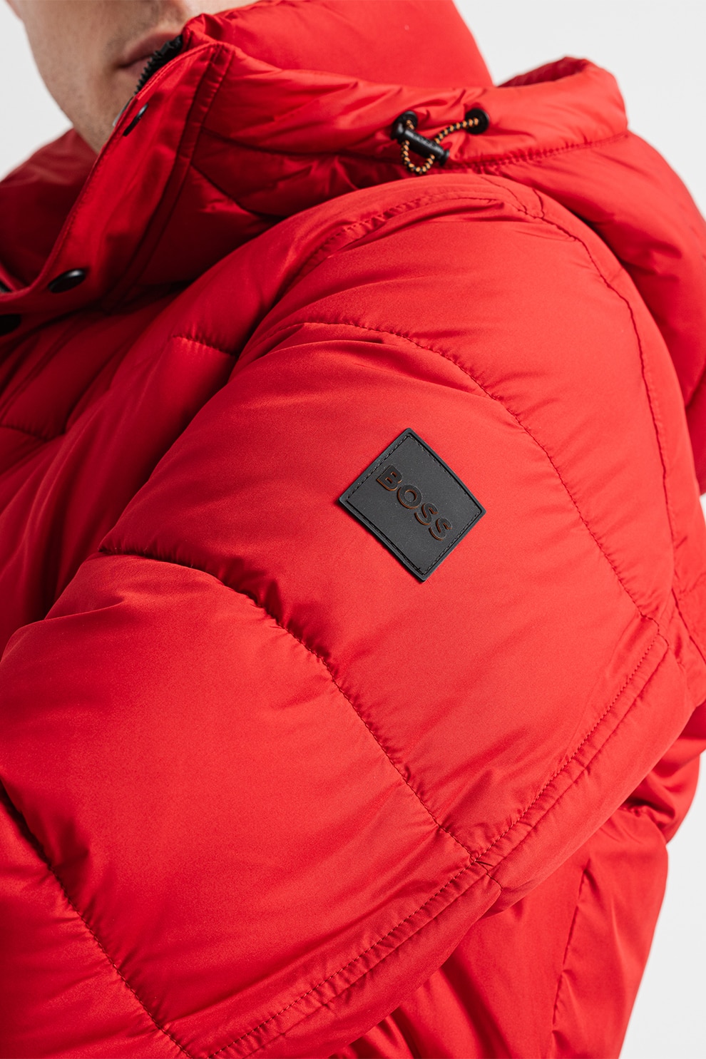 BOSS, Geaca matlasata Omaris, Rosu, 48 - eMAG.ro