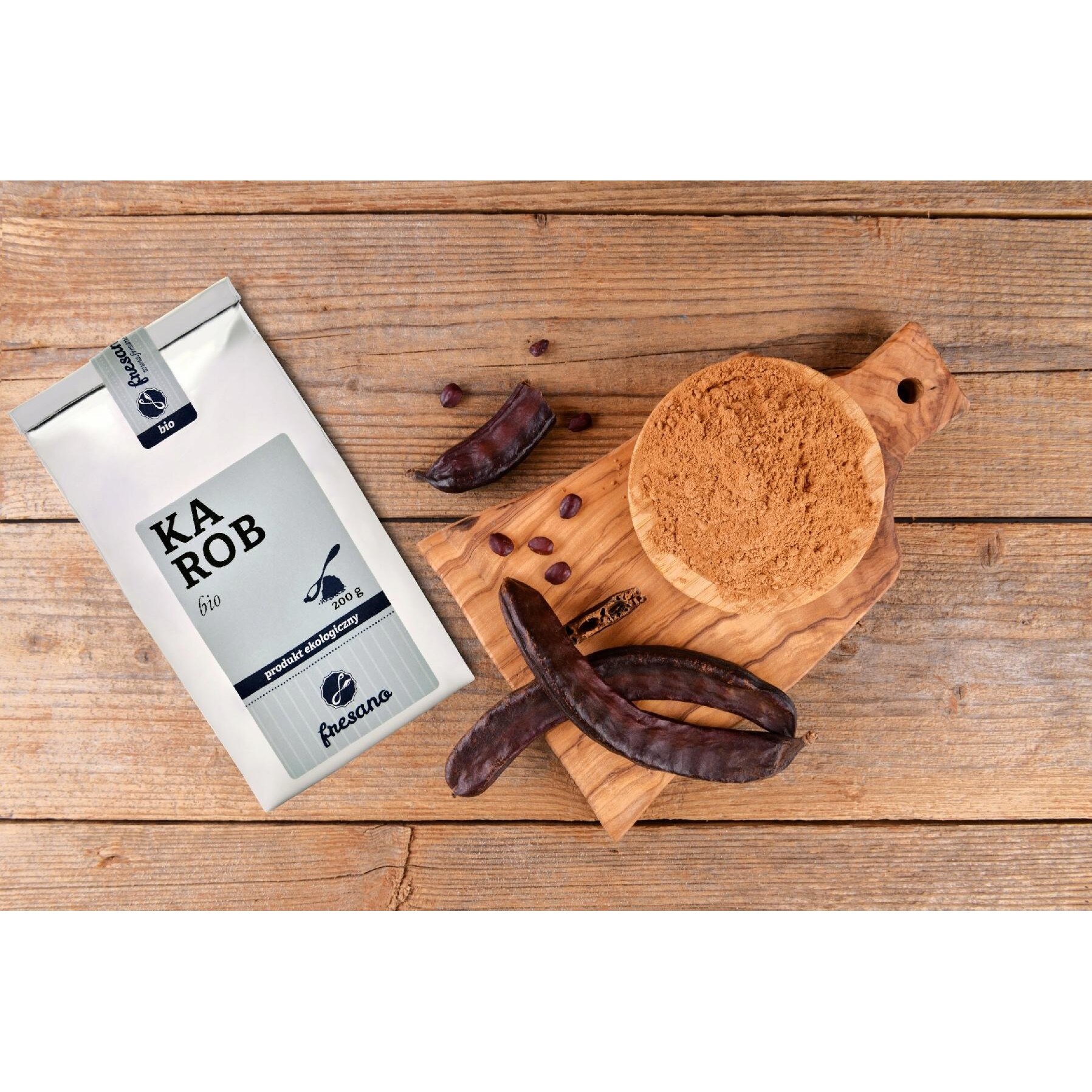 Pudra de roscove Fresano Karob, Bio, 200g - eMAG.ro