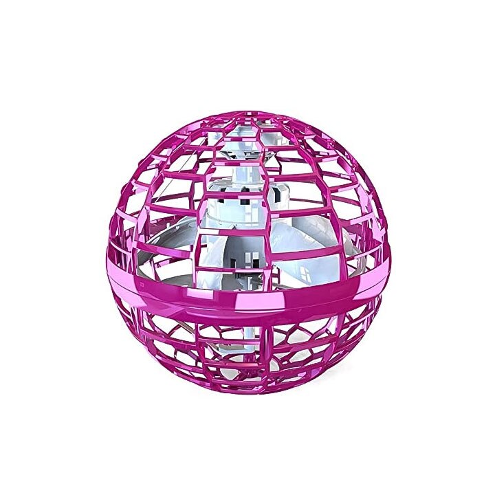 Mini drona tip minge Flying Ball, interactiva, efecte luminoase, cablu ...