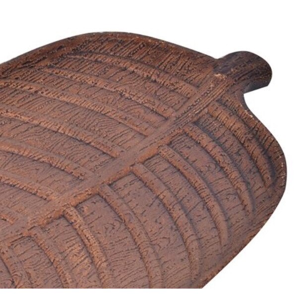 Platou servire model frunza, maro, lemn, 45,5x18 cm, M Deco - eMAG.ro