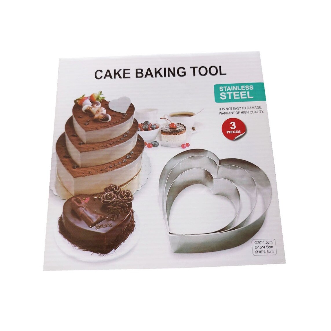 Set 3 Tavi pentru torturi cu 3 etaje, Inima, 192COF - eMAG.ro