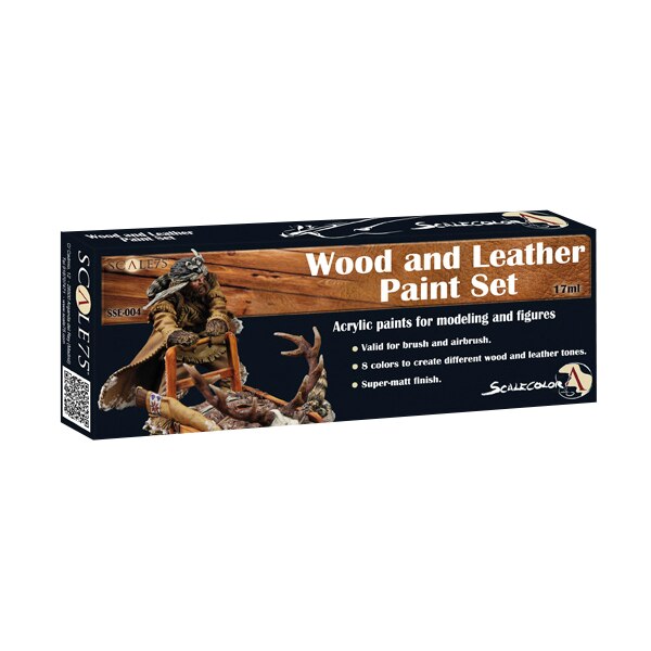 Set 8 vopseluri Wood and Leather, Scale75, 17ml - eMAG.ro