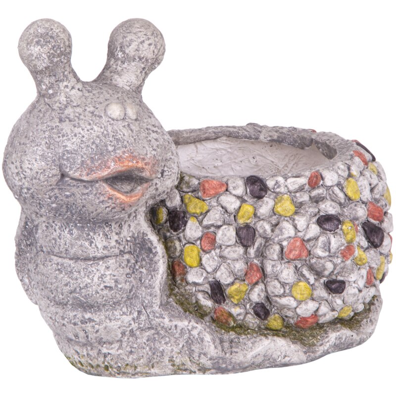 Ghiveci de gradina, Saska Garden, Model- Melc, 34,5x24x28,5 cm, Gri ...