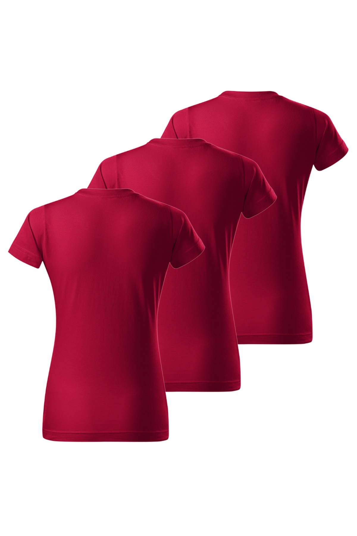 Set 3 tricouri dama Basic, Malfini, material 100% Bumbac, marimea S ...