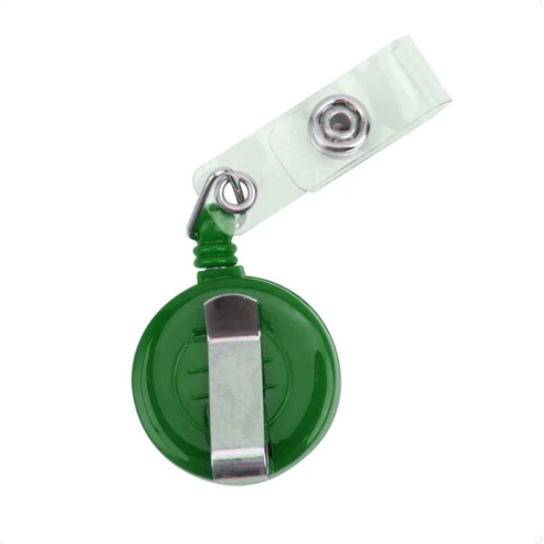 Snur Retractabil pentru Ecuson, cu clips, model Clasic, Verde, Vision - eMAG.ro