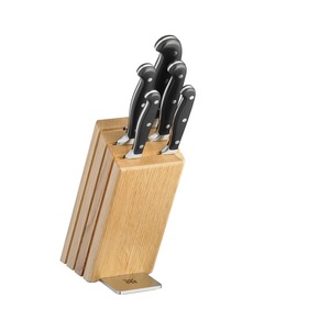 Set cutite WMF, 7 piese, suport din lemn, Negru - eMAG.ro