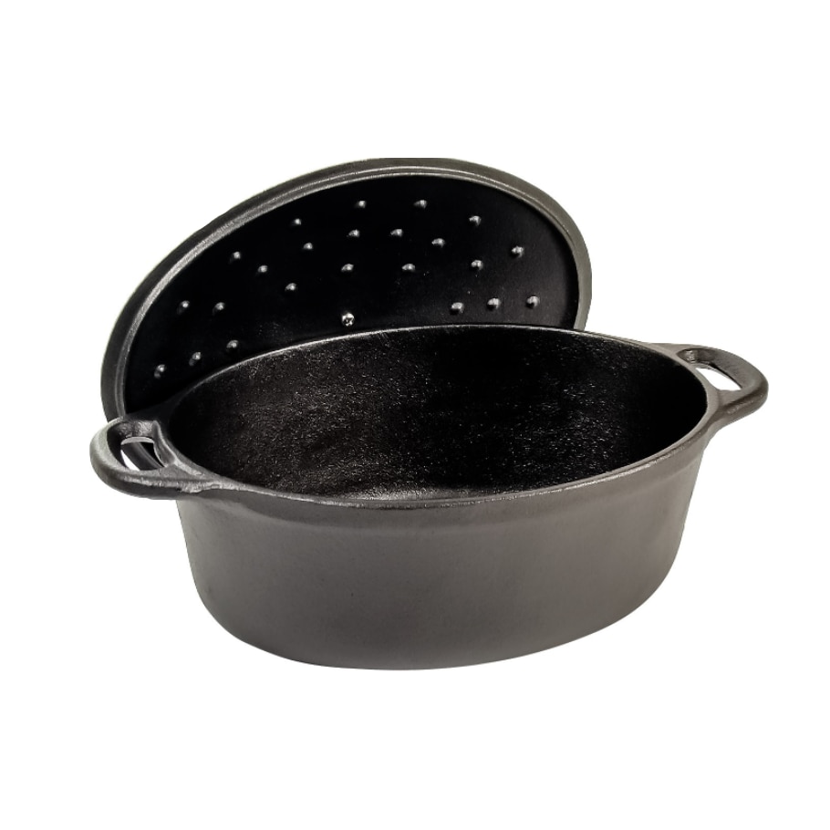 Oala din fonta 4.5 litri, cu capac, negru, KingHoff - eMAG.ro