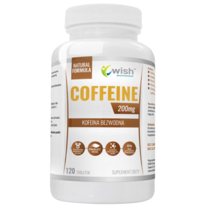 Supliment alimentar, cofeina, 200 mg, 120 tablete - eMAG.ro