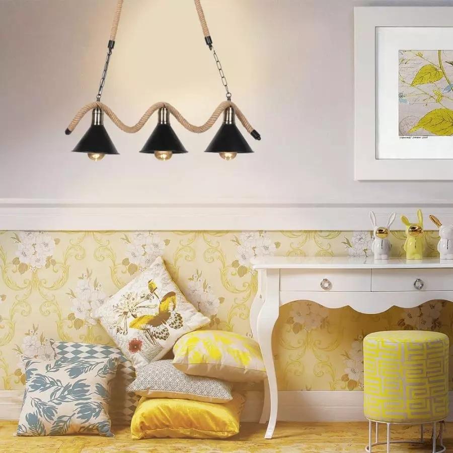 Полилей Alessandro DESIGN, 3 * E27, Метал/Въже - eMAG.bg