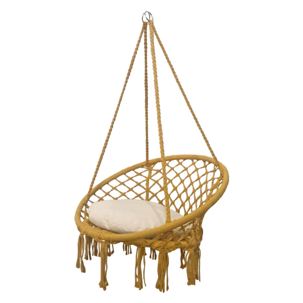 Leagan suspendat, Royokamp, Cu perna inclusa, 80x60cm, Galben - eMAG.ro