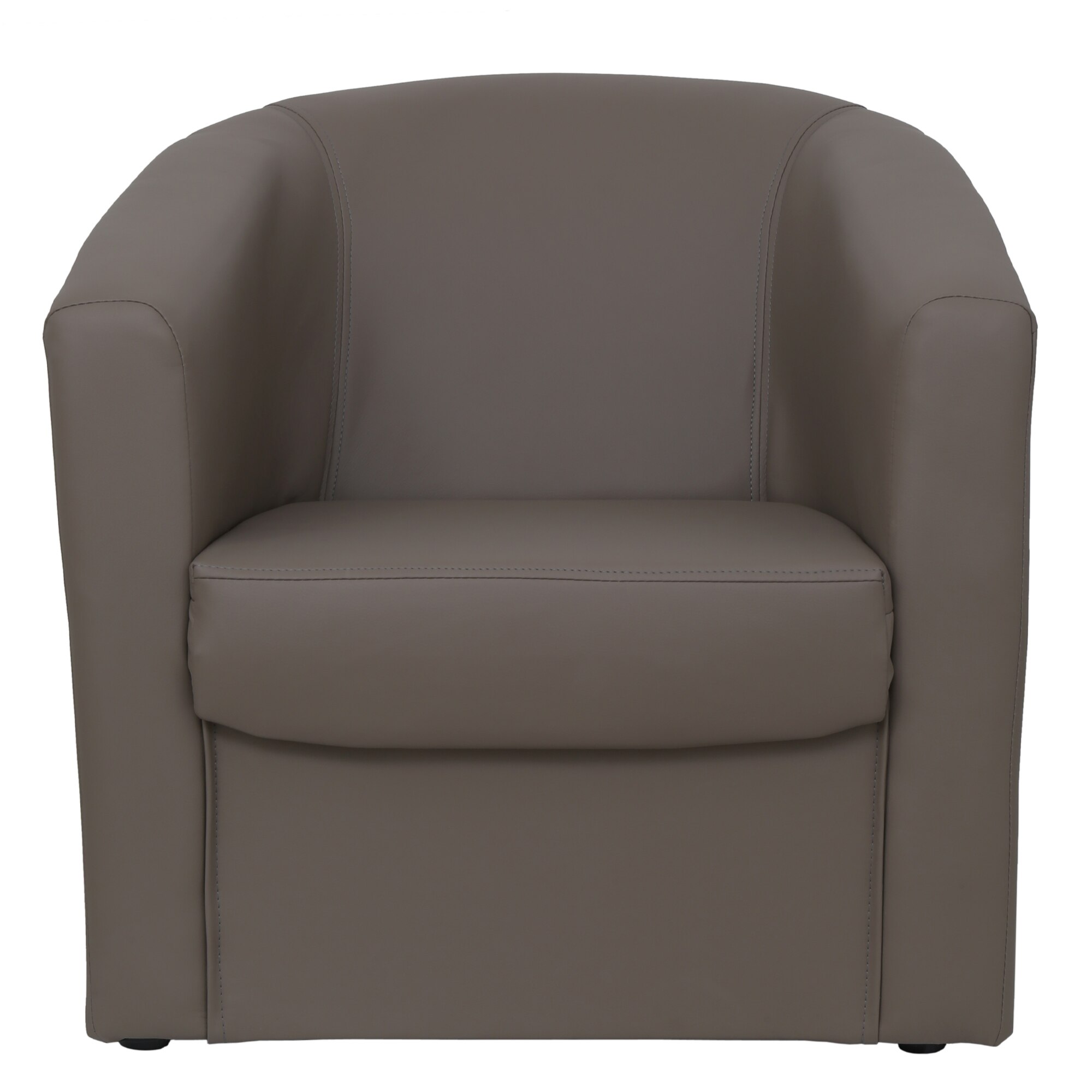 Fotoliu Tudor, piele ecologica Taupe - eMAG.ro