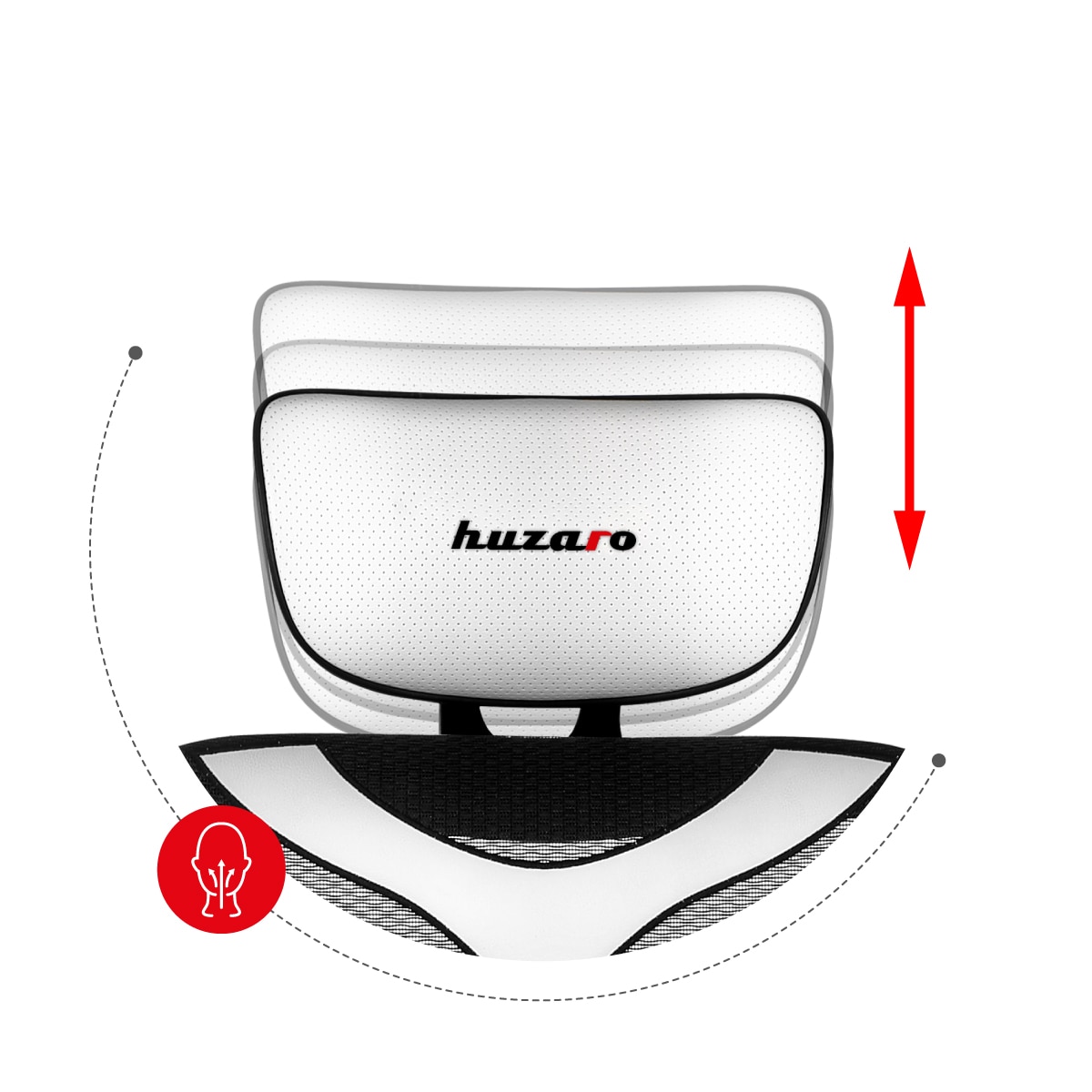 Scaun gaming Huzaro, Combat 8.0, Recliner, Scaun extensibil, Alb - eMAG.ro