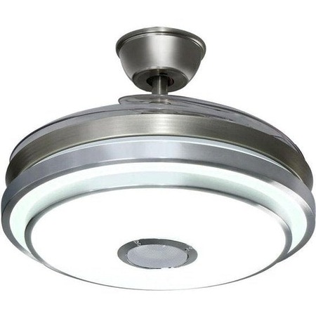 Lustra de tavan cu ventilator, iluminare LED si boxa integrata ...