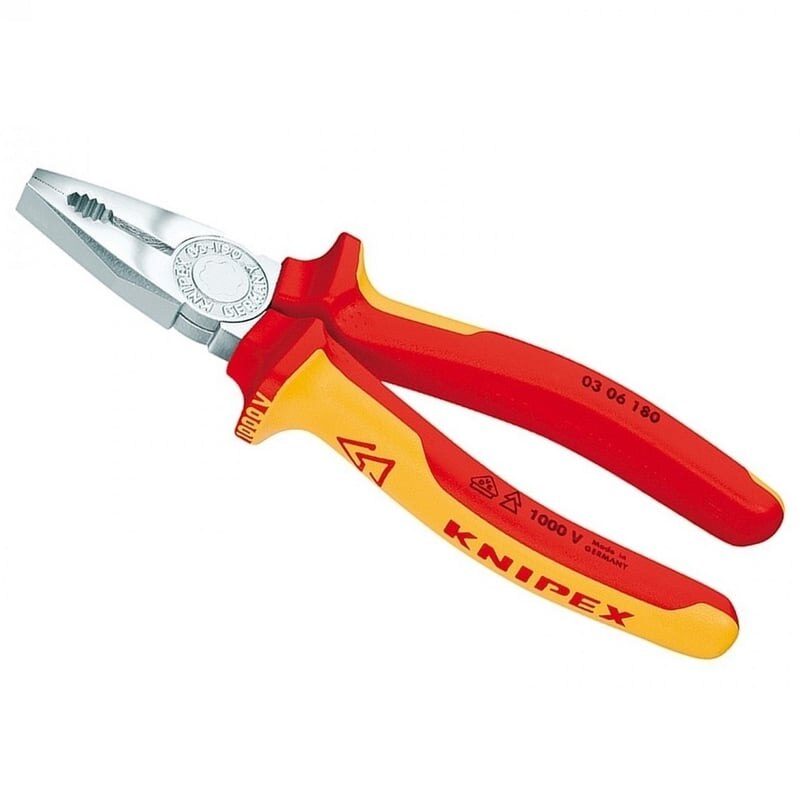 Cleste profesional combinat izolat Knipex KNI0306180T, 180 mm - eMAG.ro
