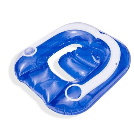 Felfújható matrac ülő, strand és medence, 1 személyes, 100x92 cm, kék ...