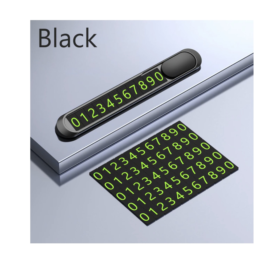 Suport numar telefon bord, parcare temporara, negru12.6 x17.3mm - eMAG.ro