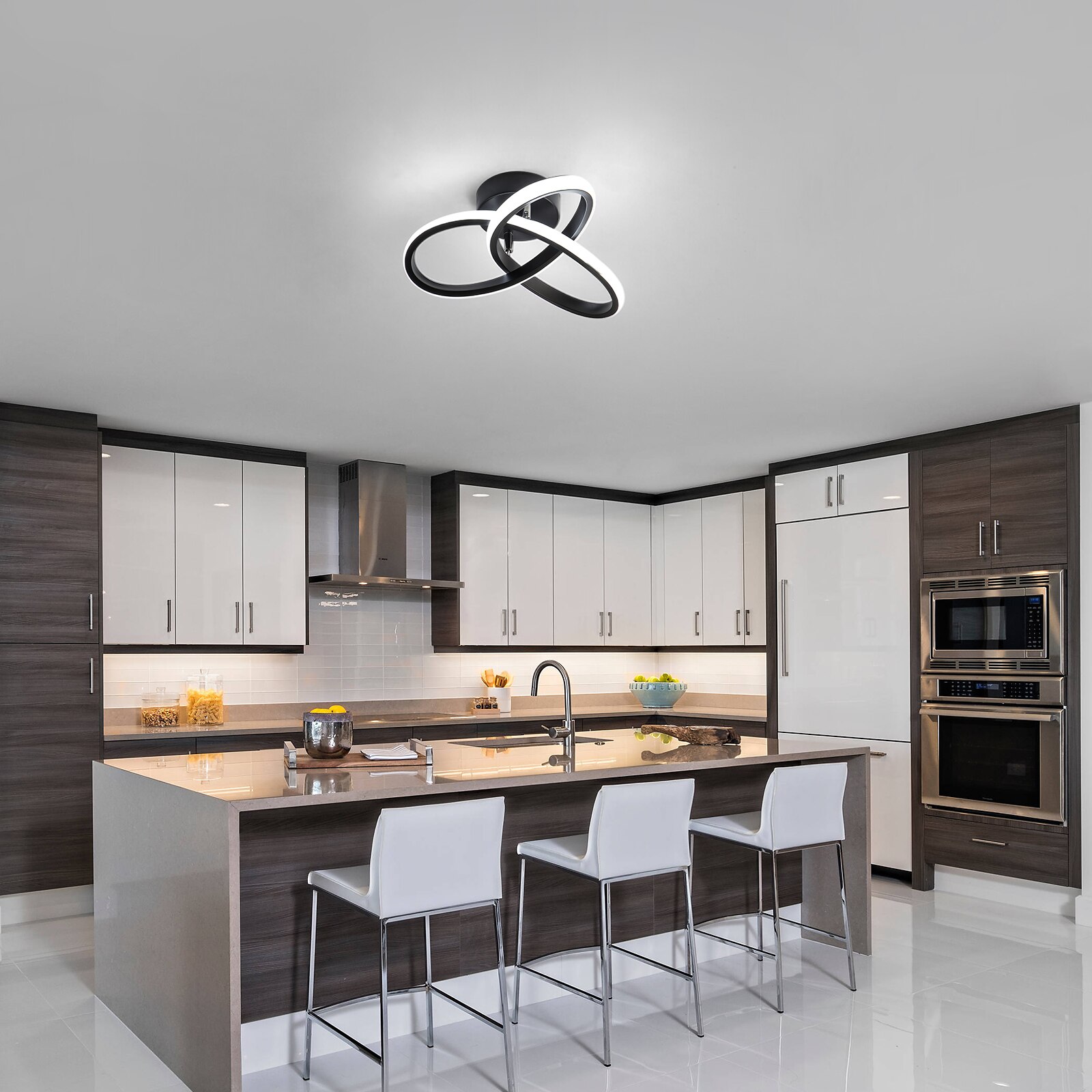 Candelabru LED, Toolight, Aluminiu, 24x14x11 cm, Negru - eMAG.ro