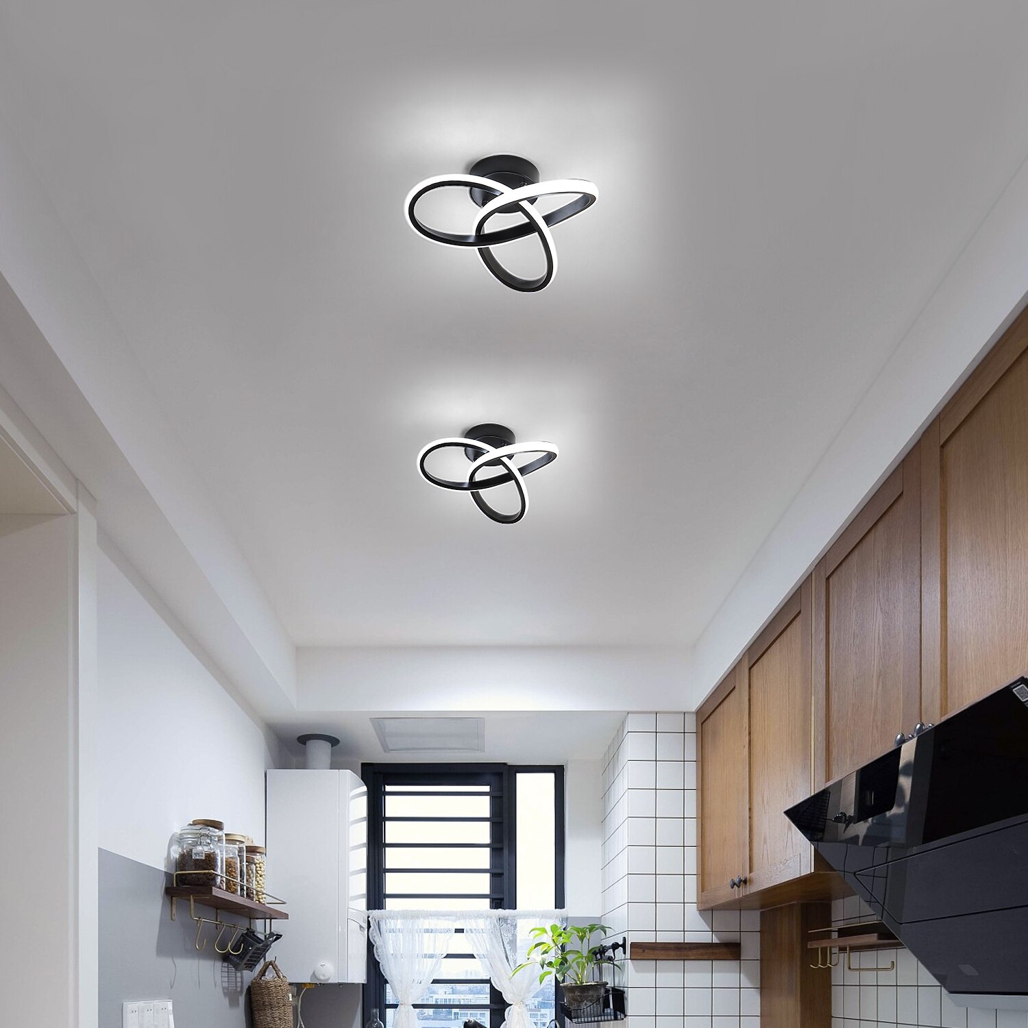 Candelabru LED, Toolight, Aluminiu, 24x14x11 cm, Negru - eMAG.ro