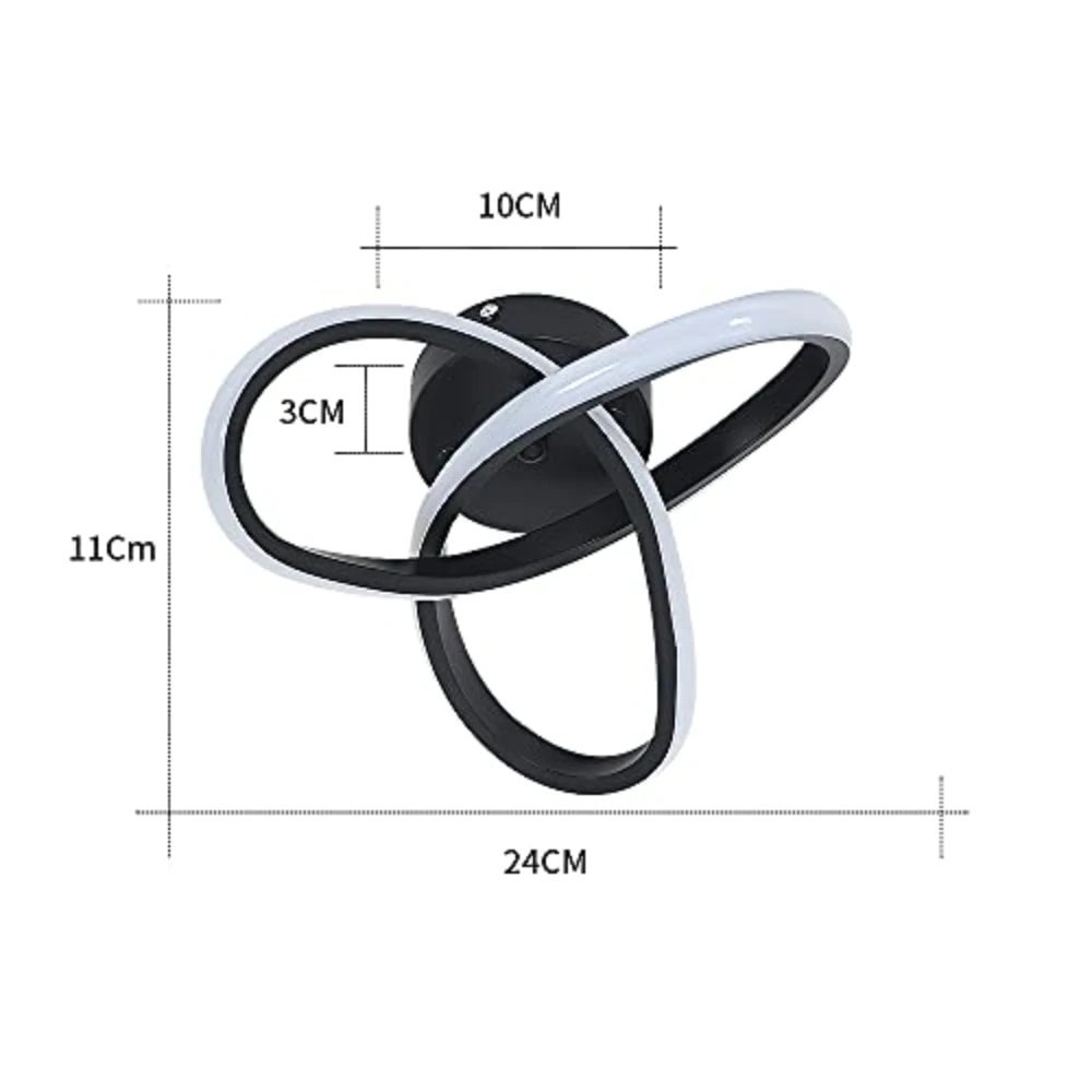 Candelabru LED, Toolight, Aluminiu, 24x14x11 cm, Negru - eMAG.ro