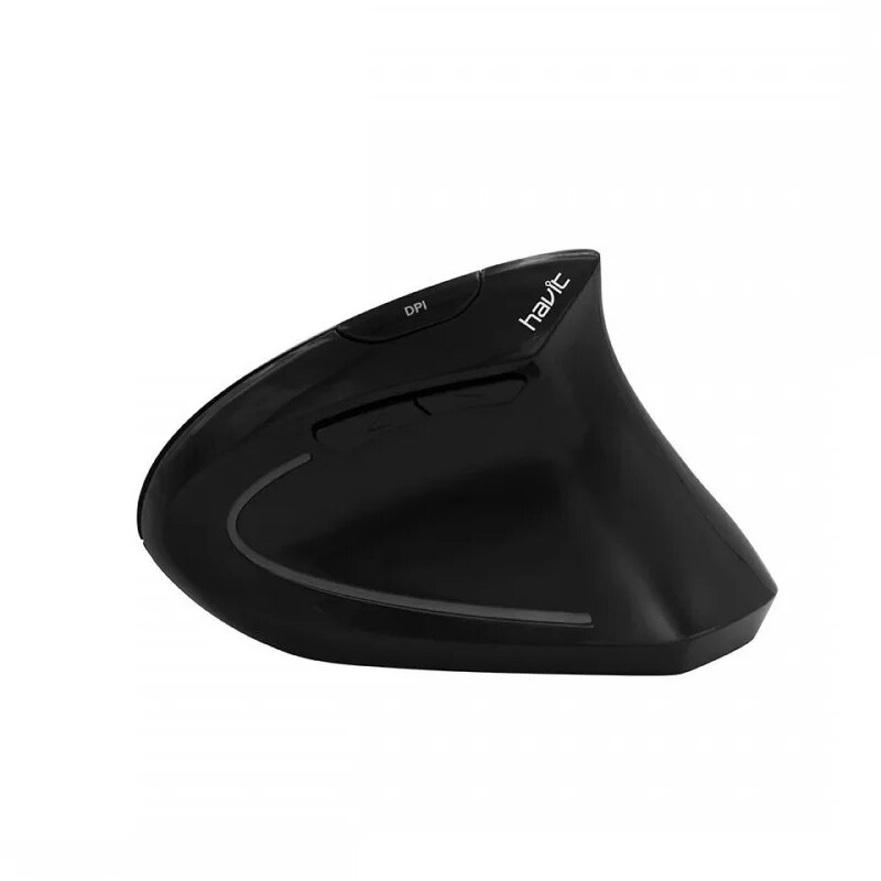 Mouse vertical wireless, Havit, MS550GT, 800-1600 DPI, Negru - eMAG.ro