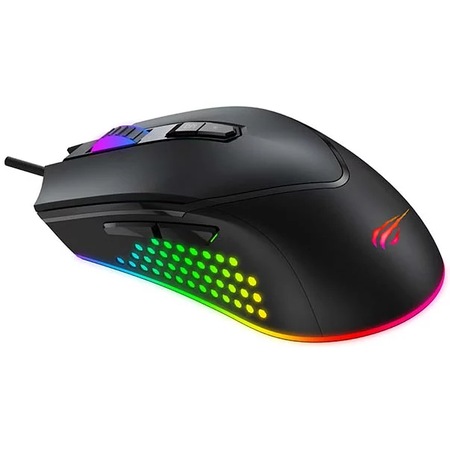 Mouse gaming HAVIT MS814. iluminare RGB, 7000 dpi, 7 butoane ...