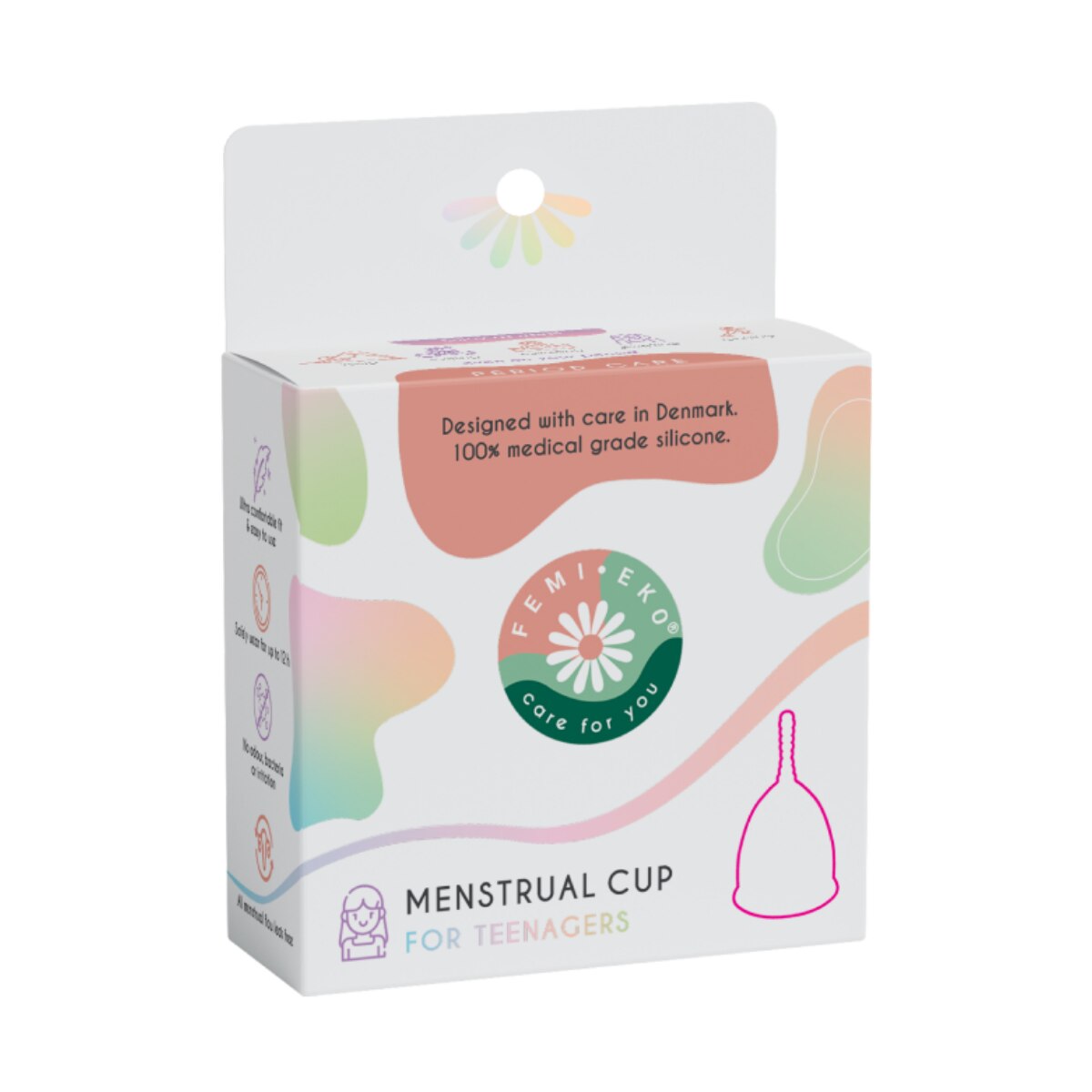 Cupa menstruala FEMIEKO din silicon medical, reutilizabila, ecologica ...