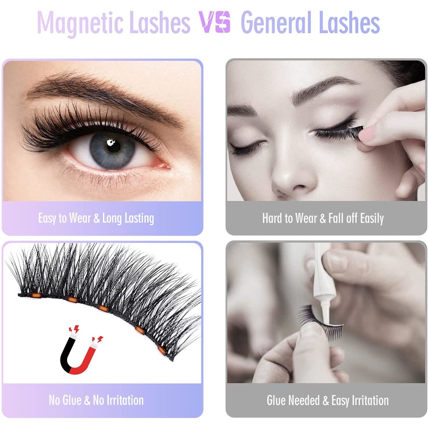 Set 5 gene false magnetice, F1, Yingyun, 1 Aplicator, 1 Eyeliner ...