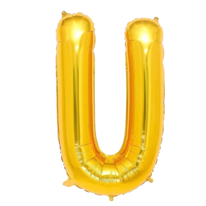 Balon aniversar Maxee, litera U, auriu, 40 cm - eMAG.ro