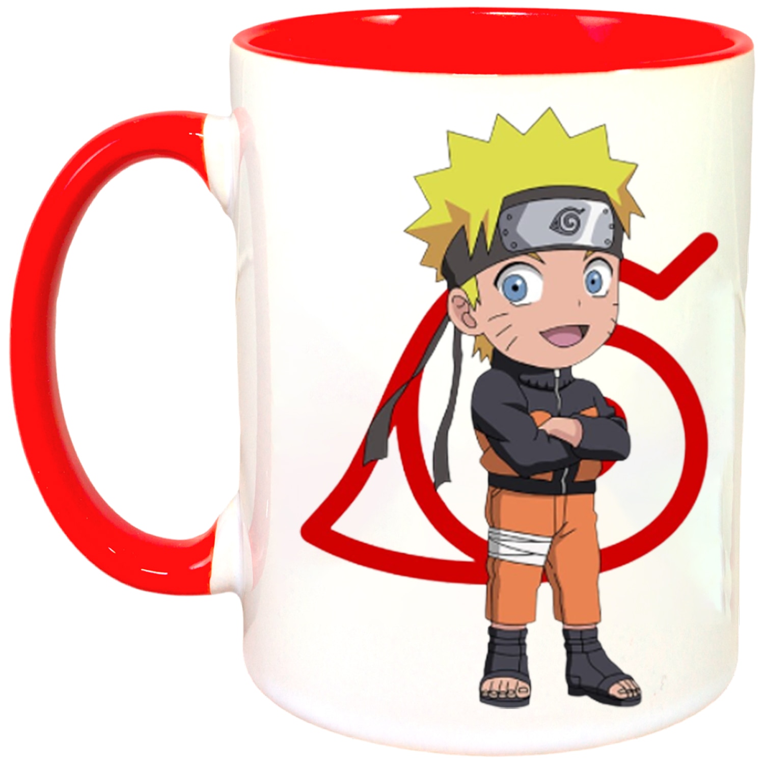 Cana personalizata cu interior colorat, Rosu, Naruto Akatsuki Bebe ...