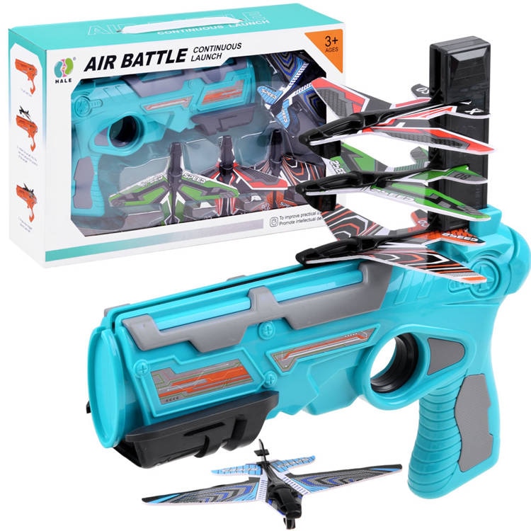 Set Pistol lansator + 4 avioane, Jokomisiada, Multicolor - eMAG.ro