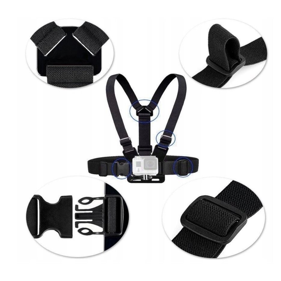 Sistem prindere pe piept, Chest Mount, Pentru camera GoPro, Universal ...