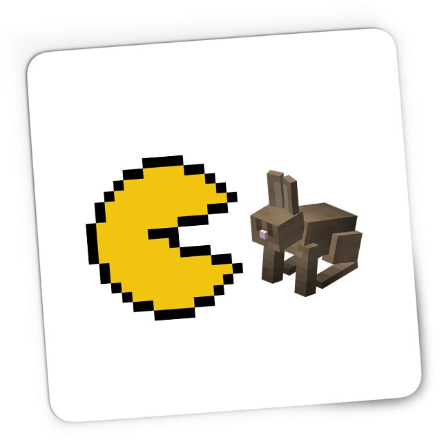 Mousepad Gaming Pac Man Minecraft Rabbit Pixel Game Simple Japan, 21x19 ...