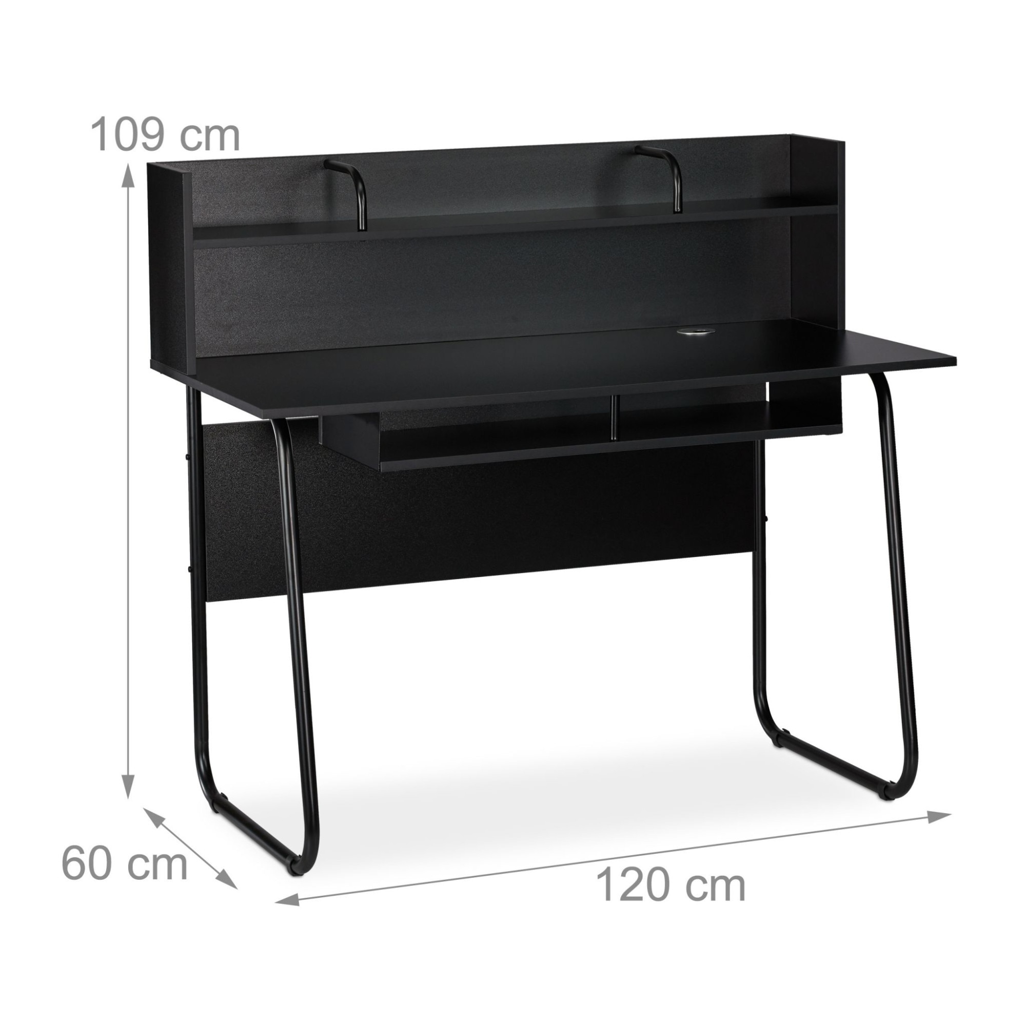 Birou cu design modern, dimensiuni 109 x 120 x 60 cm, metal si MDF ...