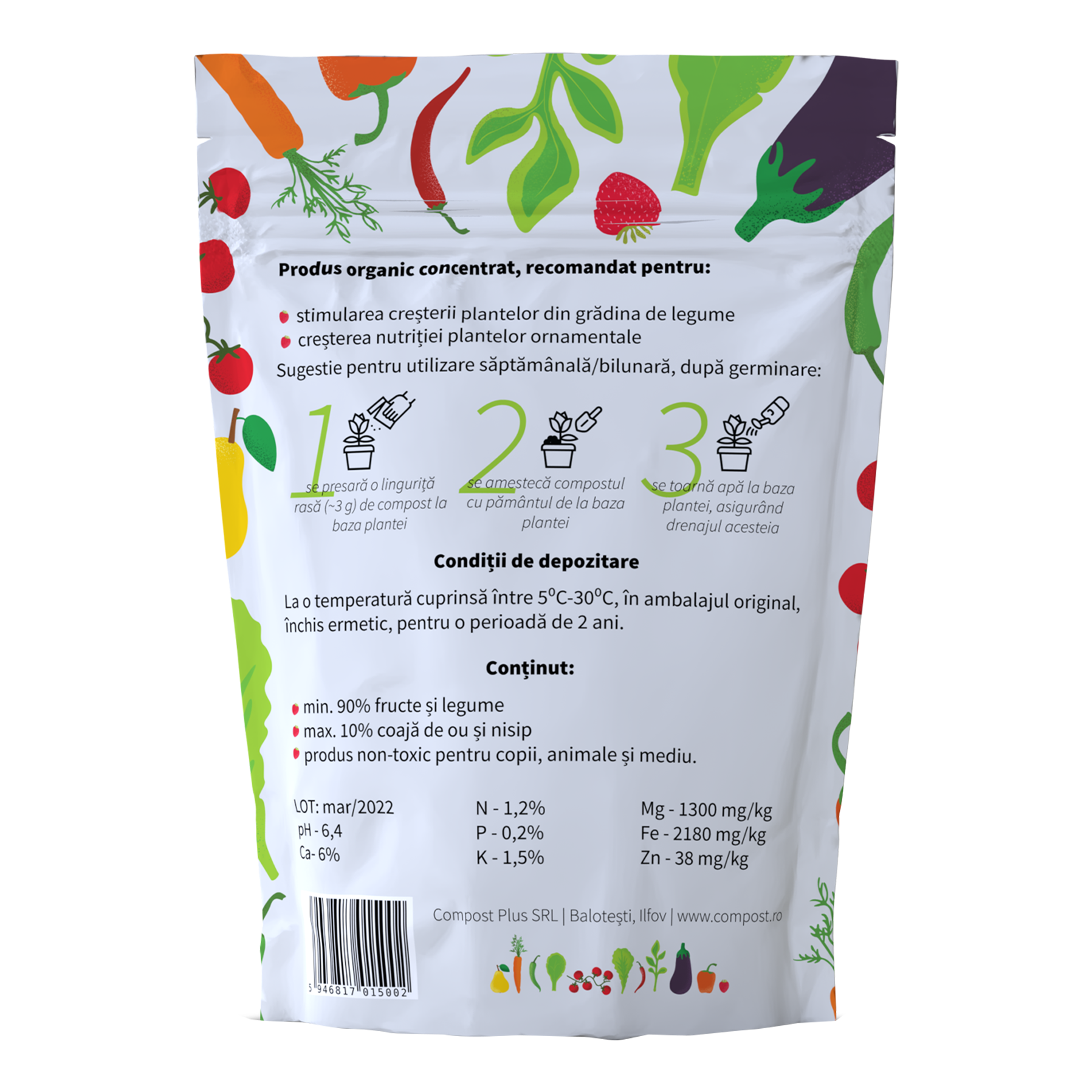 Ingrasamant organic Compost Plus, 80 aplicari, 240 g - eMAG.ro