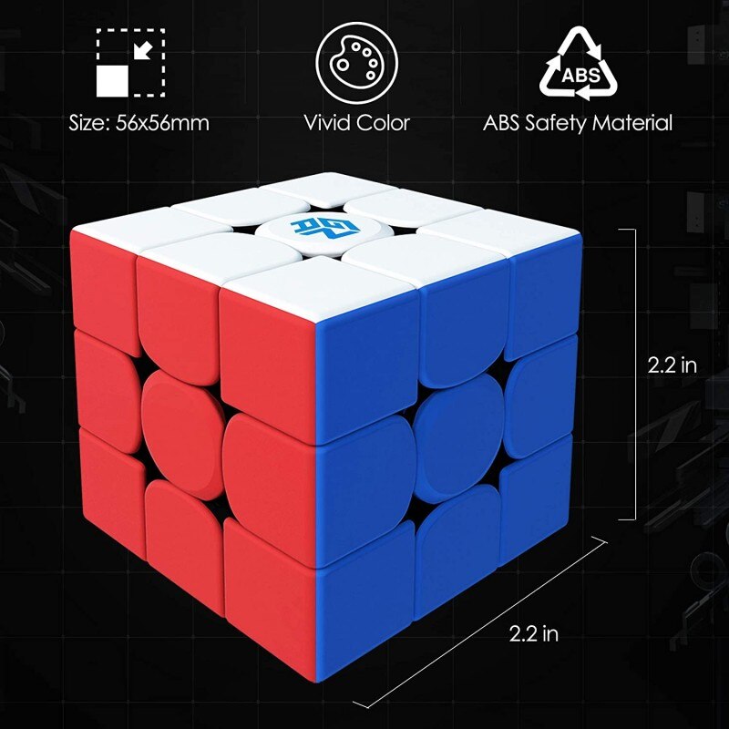 Rubik kocka Gan 356 M Lite, Mágneses, Stickerless, Speedcubing - eMAG.hu