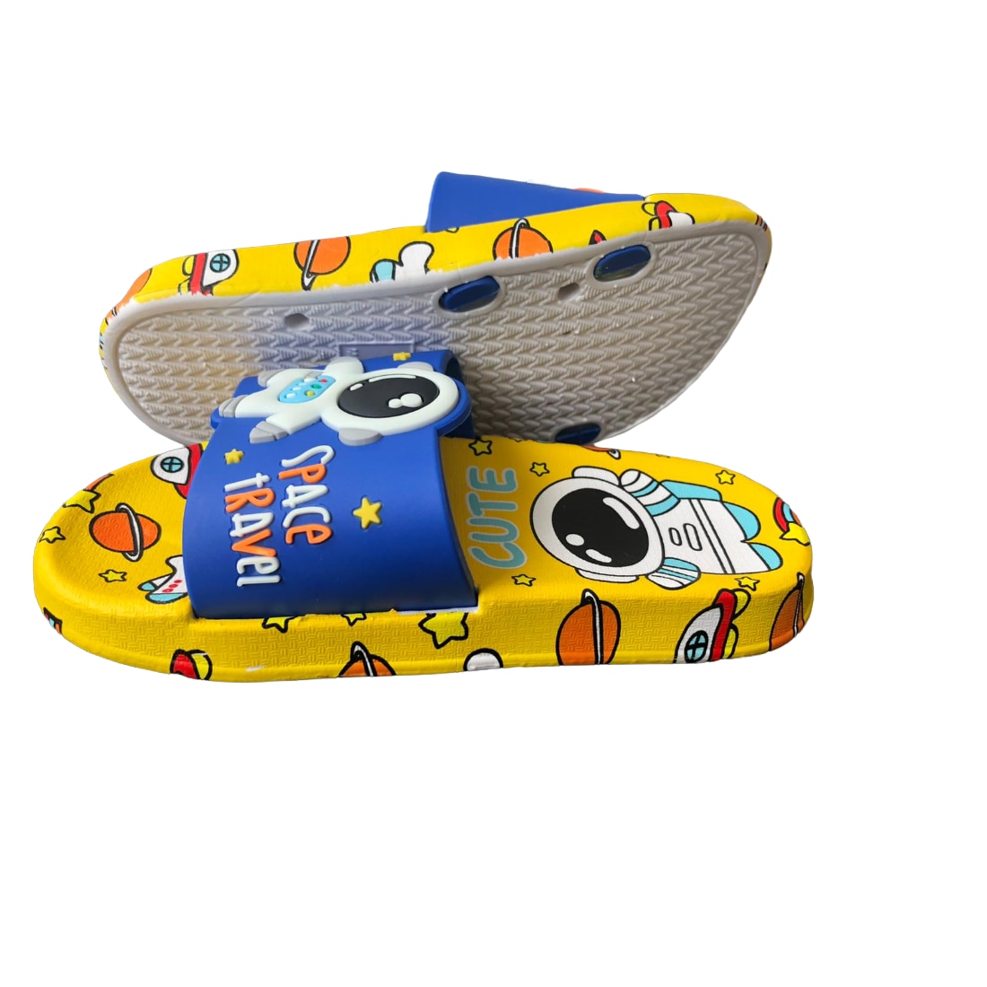 Papuci piscina sau plaja pentru copii Astro Galben 24-25 EU - eMAG.ro