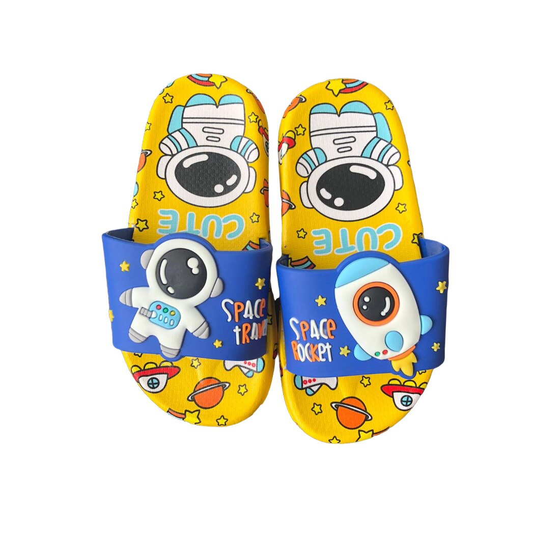 Papuci piscina sau plaja pentru copii Astro Galben 24-25 EU - eMAG.ro