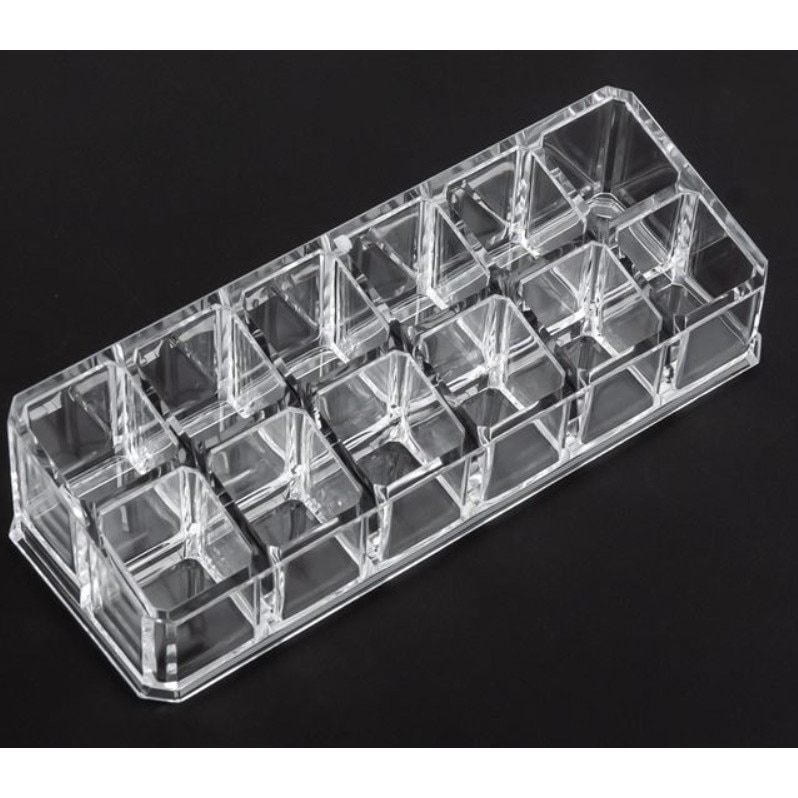Органайзер за лак за нокти, акрил, прозрачен, 17x7x3 см, M Deco - eMAG.bg