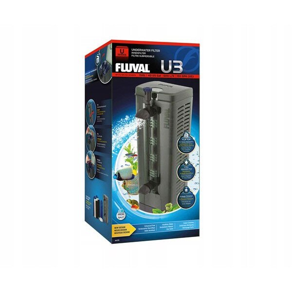 Вътрешен филтър Hagen Fluval U3, Черен, 7 W, 600 л/ч - eMAG.bg