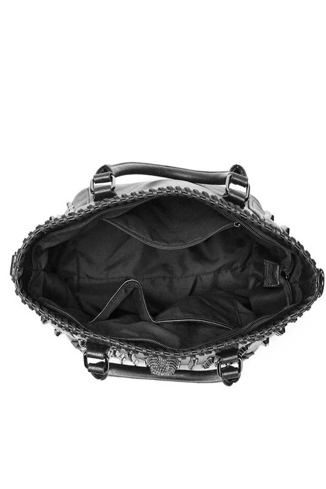 Geanta Neagra, De umar, Rock style, Punk Style, Cu craniu, PU - eMAG.ro