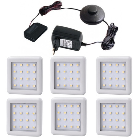 Set 6x Spoturi LED Corp de iluminat Mobila Transformator Alb 1.5W 12V ...