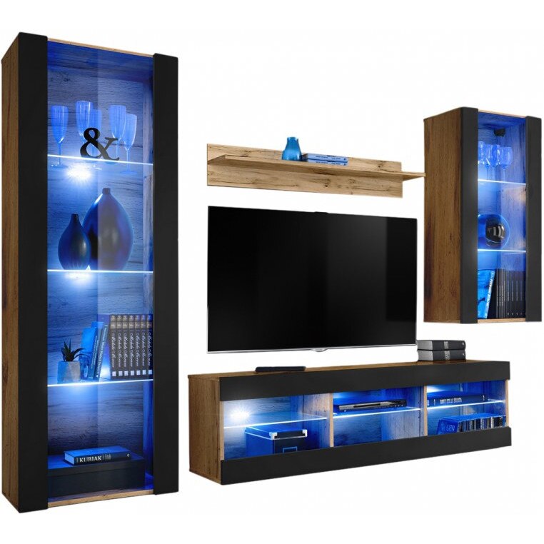 Set Mobila Living Open 4, Extreme Furniture, PAL, 195 x 159 x 35 cm ...